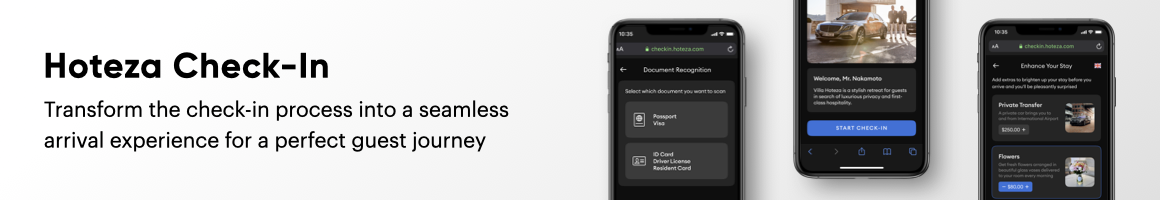 Hoteza Mobile Check-In - Hoteza - Oracle Cloud Marketplace